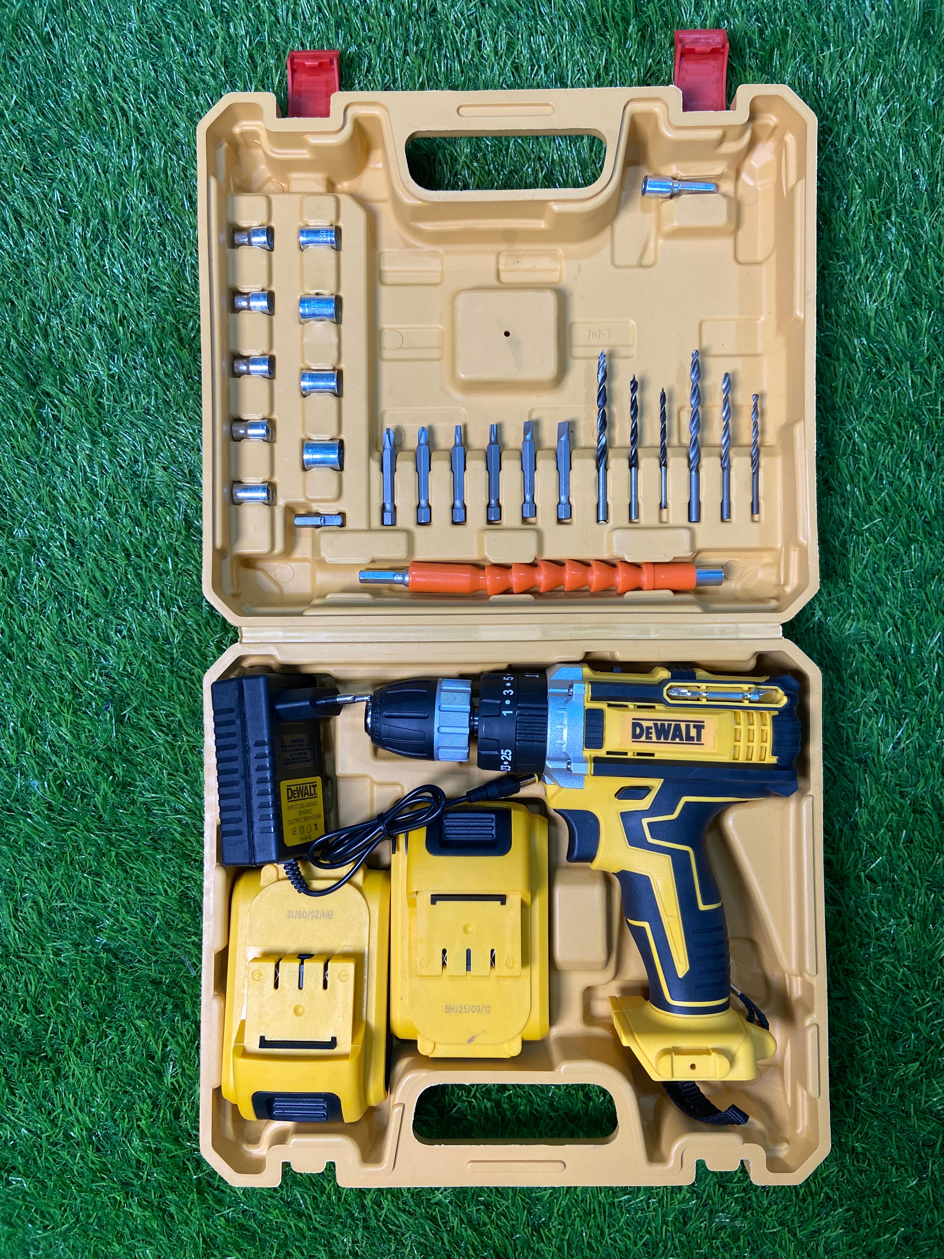 36V Cordless Drill - 30 Piece Accessory Set | 10Ah Dual Batteries | LE ...